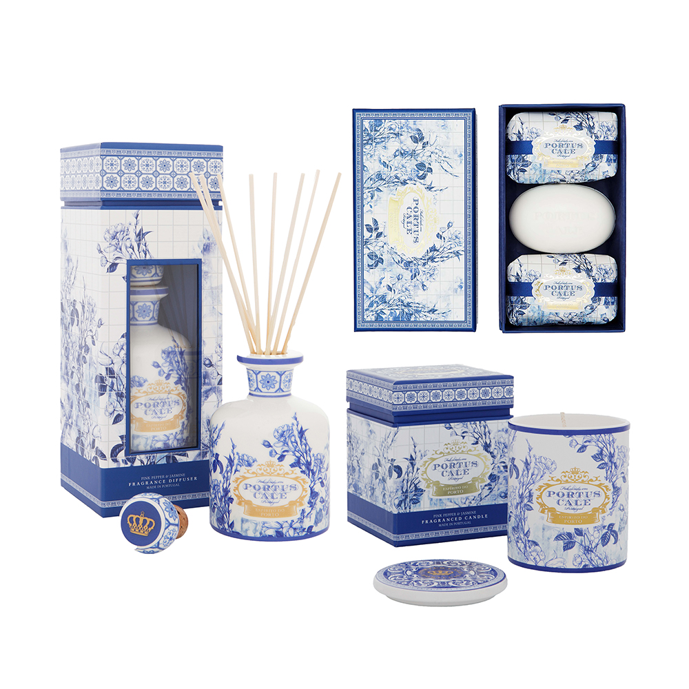 Portus Cale Gold & Blue Home Fragrance Set